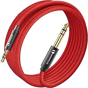 ANNNWZZD 1/8 to 1/4 Stereo Cable, 3.5mm to 1/4 Cable Male to Male Stereo Jack Cables for Guitar, iPod, Laptop, Home Theater Devices, Speaker and Amplifiers 15ft/5m