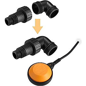 DEKOPRO Sump Pump 1HP 3302GPH 750W Submersible Clean/Dirty Water Pump with 16-Foot Cord for Pool, Pond, Tub, Garden and Irrigation