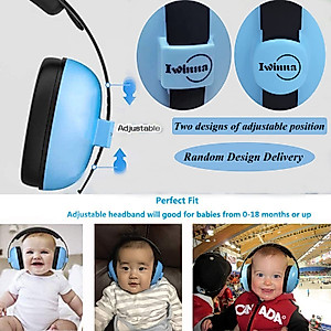 Baby Ear Protection Aged 0-3 Years Noise Canceling Baby Headphones for Newborn Toddler Infant Protective Ear Covering Shields Earmuffs for Sleep Airplane Travel(Blue)