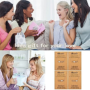 Best Friend Necklaces for 2/3/4/5 Sister Necklace for Girls Friendship Gifts Heart Matching Necklaces Bff Necklace Gifts for Friends Sisters