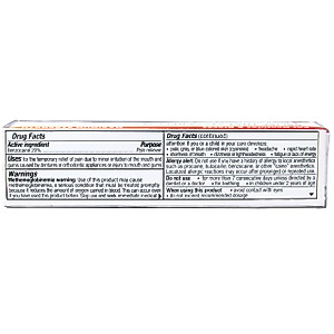 Benzodent Dental Pain Relieving Cream Topical Anesthetic, No Artificial Color & Flavors