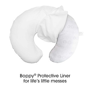 Boppy Protective Pillow Liner | Bright White Fabric | A Liner for Between Your Boppy Pillow and the Pillow Cover | Machine Washable and Wipeable
