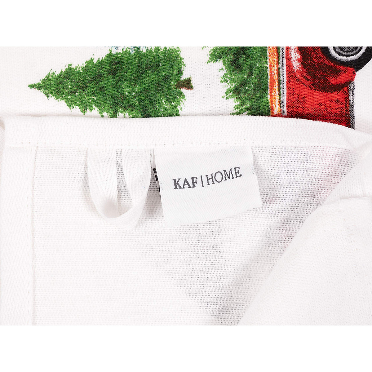 KAF Home Kitchen Holiday Digitally Printed Dish Towel Set of 4, 100-Percent Cotton, 18 x 28-inch (Holiday Truck)