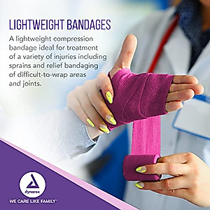 Dynarex 3296 Sensi-Wrap Self-Adherent Bandage Roll, Purple, 1" x 5 yds Size, 180" Length, 1" Width, Pack of 30