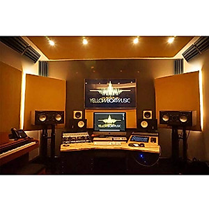 24 Pack Sound Proof Foam Panels 1" x 12" x 12" Acoustic Panels Studio Foam Wedges Sound Absorbing Wall Panels Decoration Foam Tiles Sound Proofing Padding for Wall, Home, Office (BLACK/BLUE)