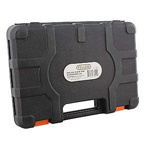 Felled Chainsaw Sharpening Kit in Hard Carrying Case - File Set, Guide, Depth Gauge, Stump Filing Vise, Grease Gun