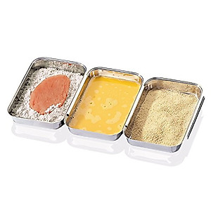 3 PIECE STAINLESS STEEL BREADING SET BY JUMBL