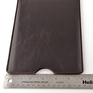 Dockem Executive Sleeve for iPad Mini 6, 5, 4, 3, 2, 1: Premium Synthetic Leather Tablet Case: Slim, Microfiber Lined, Professional, Protective Cover (Dark Brown)