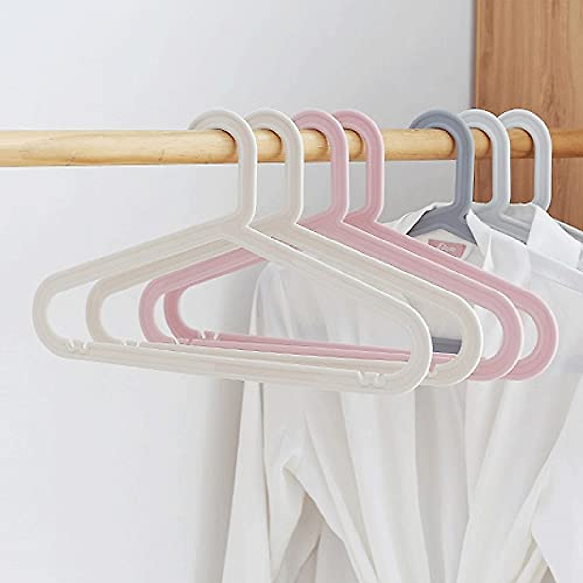 Ljyutihgyj Hangers, 10PCs，Plastic Hanger ， Adult Clothes Hangers Lightweight and Non-Marking, Multifunctional Non-Slip，Slingclothes Support Hanger (Color : Green, Quantity : 10pcs)