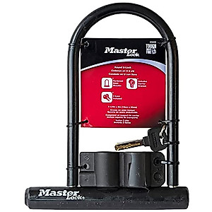 Master Lock 8320D Keyed U-Lock, 7-1/4" x 8", Black
