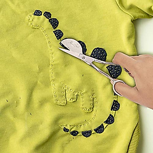 Handi Stitch Duckbill Appliqué Scissors with Case - 6 inch/15cm Overall Length - Scissor for Appliquéing & Embroidery - Paddle Shaped for Arts & Crafts, Fabric & Embroidery - Small Cutting Scissors