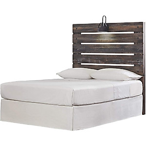 Signature Design by Ashley Adjustable Metal Bolt on Bed Base Frame with Protective Floor Glides, Queen, Black