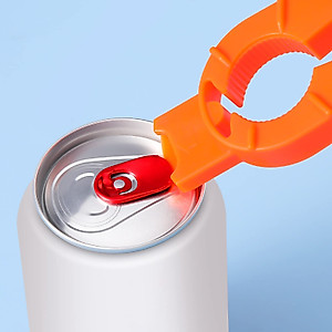 3 Pieces Multifunctional Kitchen Bottle Opener Orange Can Opener for Weak Hands Adjustable Jar Lid Openers Jar Openers Plastic Water Bottle Opener for Seniors Elderly with Arthritis