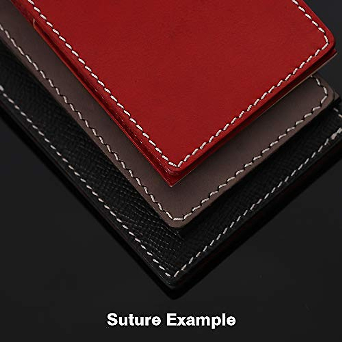 WUTA Sharp French Style Pricking Iron Leather Chisel All-Polished Punching Tool Kits,Obverse 3.85 mm 2 Teeth+8 Teeth