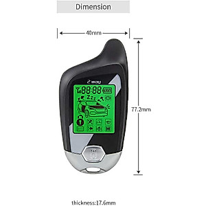 EASYGUARD EC202 2 Way car Alarm System with LCD Pager Display Remote Engine Start & Microwave Sensor DC12V
