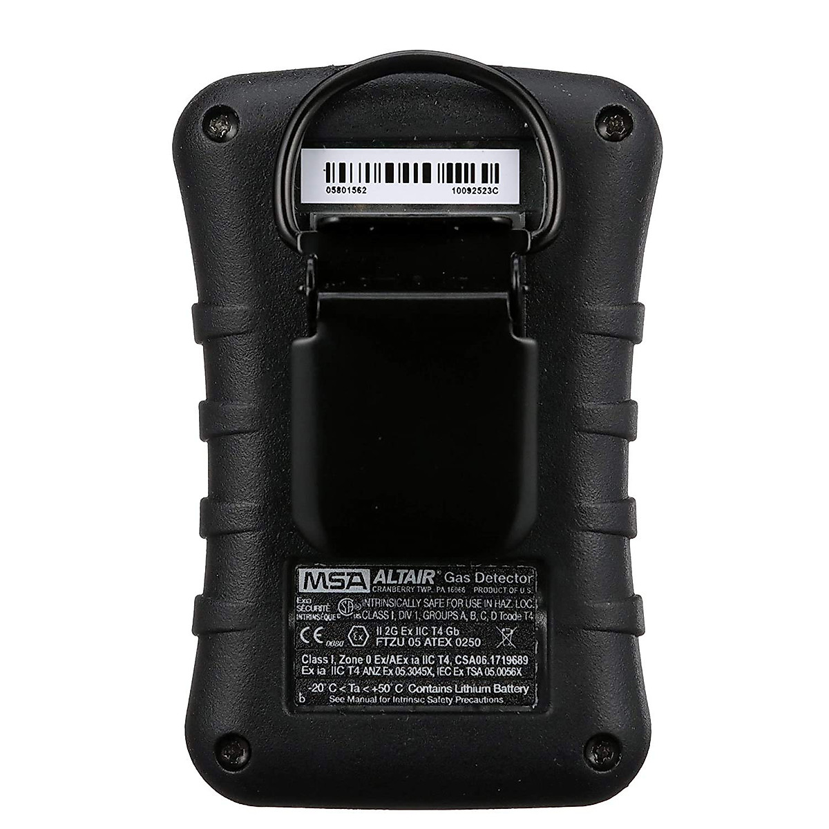 MSA 10092523 ALTAIR Single-Gas Detector - (O2) Oxygen (Low: 19.52%, High 23.0%), Color: Black, Portable Gas Monitor, Durable, Handheld, UL Standard-Approved