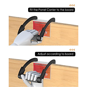 Panel and Plywood Carrier Tool, 0 to 1 Grip Range Sheetrock Gripper Carrying Soft-Grip Handle Gripper Lift Heavy Duty Metal Gripper for Clamp Wood Board or Drywall Lifter with Single Hand