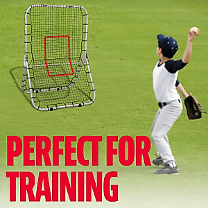 Franklin Sports MLB Pro Baseball Rebounder Net - Baseball + Softball Pitchback Net + Fielding Trainer - Bounce Back Net for Fielding + Throwing Practice