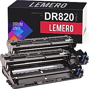 LEMERO Compatible Drum Unit Replacement for Brother DR820 DR-820 DR 820 to use with HL-L6200DW HL-L5100DN MFC-L5900DW MFC-L5850DW MFC-L5700DW MFC-L6800DW MFC-L5800DW (2 Pack)