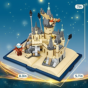Magic Harry Castle Book Building Block Set, STEM Toys Birthday for Boys Girls Aged 8-14, Compatible with Lego, Collectible and Display Model Potter Castle Building Kit for Adults Kids (727 PCS)