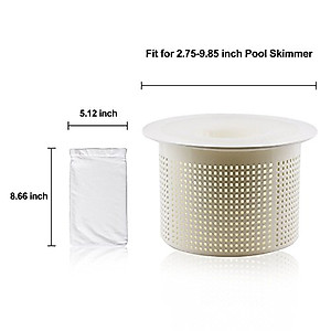 Coopache 30-Pack of Pool Skimmer Socks - Filters Baskets, Skimmers Cleans Debris and Leaves for In-Ground and Above Ground Pools