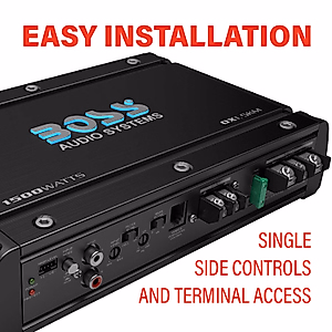 BOSS Audio Systems OX2.600 2 Channel Car Amplifier – 600 Watts, Full Range, Class A/B, 2-8 Ohm Stable, MOSFET Power Supply, Bridgeable
