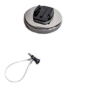 The Accessory Pro® Magnetic Mount and Steel Safety Cable Compatible with All GoPro® Cameras - 100+ mph Speed