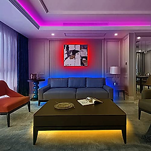 LED Strip Lights 16.4FT,RGB Strip Lights with Color Changing&LED Lights for TV 65-75in,14.3ft USB TV Led Backlight with Music Sync,RGB Led Strip Lights with Bluetooth Remote,Room Led Lights for Bedro