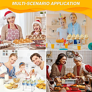 Clear Acrylic Dessert Table Display Set, Cupcake Stand Dessert Stands Buffet Risers for Cupcakes Dessert Pastry Food Treat Tier Serving Tray Stand for Wedding Birthday Party Baby Shower (Square)