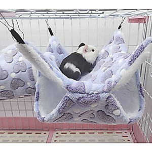 2 Pieces Guinea Pig Rat Hammock, Bunkbed Guinea Pet Small Animal Hanging Hammock Hamster Ferret Cage Accessories Toys Bed for Small Animals Chinchilla Parrot Ferret Squirrel Sugar Glider Playing