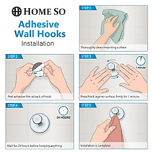 Heavy Duty Adhesive Metal Hooks for Hanging Hats, Garage Tools, Shower Accessories - Set of 6 Storage Hangers for Closet Entryway Organization, Wall Mount Peg Coat Rack, Bathroom Towel Holder (Gold)