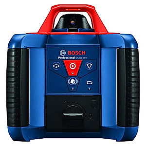 BOSCH REVOLVE900 GRL900-20HVK Exterior 1000ft Range Horizontal/Vertical Self-Leveling Cordless Rotary Laser Kit with Tripod, 8ft Grade Rod and Laser Receiver , Black