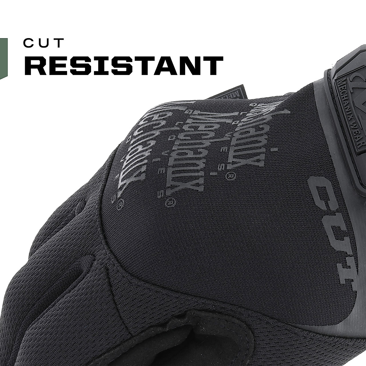Mechanix Wear: Tactical Specialty Pursuit D5 Cut Resistant Covert Work Gloves (X-Large, All Black)
