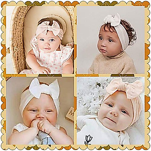URKEY Soft Knot Headbands for Baby Girls - Handmade Hair Accessories for Newborn, Infant, Toddlers, and Kids
