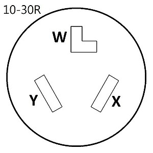 Parkworld 886139 Generator Adapter Cord Locking 4 Prong Male NEMA L14-30P to 10-30R Dryer 3 Prong Receptacle (1.5FT)