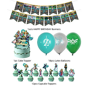 OULUN Birthday Party Supplies For Legend of Zelda ,Zelda Theme Party Decoration