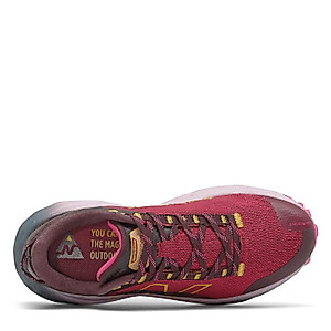 New Balance Women's More V2 Trail Running Shoe, Garnet/Harvest Gold, 9.5