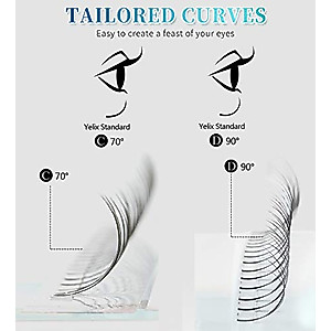 3D Russian Volume Lash Premade Fan Eyelash Long Stem Clustered Eyelash Extensions C Curl 0.07mm Thickness 11mm Length