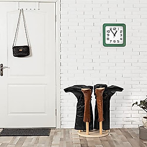 PARANTA Wooden Boots Storage Rack, 3-Pair Tall Boots Holder, Stand-Alone Rotatable Shoe Organizer, Natural