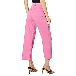 [BLANKNYC] Womens Luxury Clothing Ribcage Straight Leg Denim Jean Pants, The Baxter, Watermelon Juice, 24