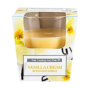 Immerse Creations (4-Pack) Vanilla Scented Candle Set in Glass Cup Jar | Refreshing, Relaxing Candles Pack, Cream, 3 Oz x 4, GLASS4