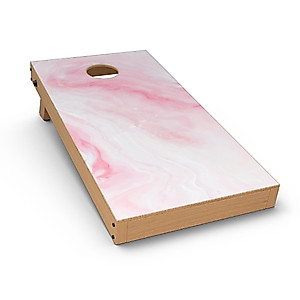 Design Skinz Marble Skin Set for Cornhole (Skin Only) - Marbleized Pink Paradise V6