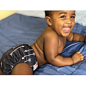 KaWaii Baby One Size HD3 Cloth Diapers, Reusable Adjustable Easy Hook & Loop for Baby Girls 8-36 lbs, Set of 12 Diapers