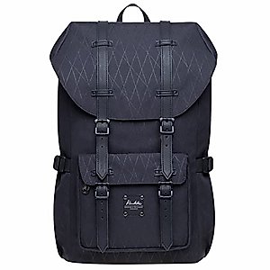 KAUKKO Laptop Travel Backpack, Outdoor Rucksack Fits 15.6 Inch Laptop(18-Black)