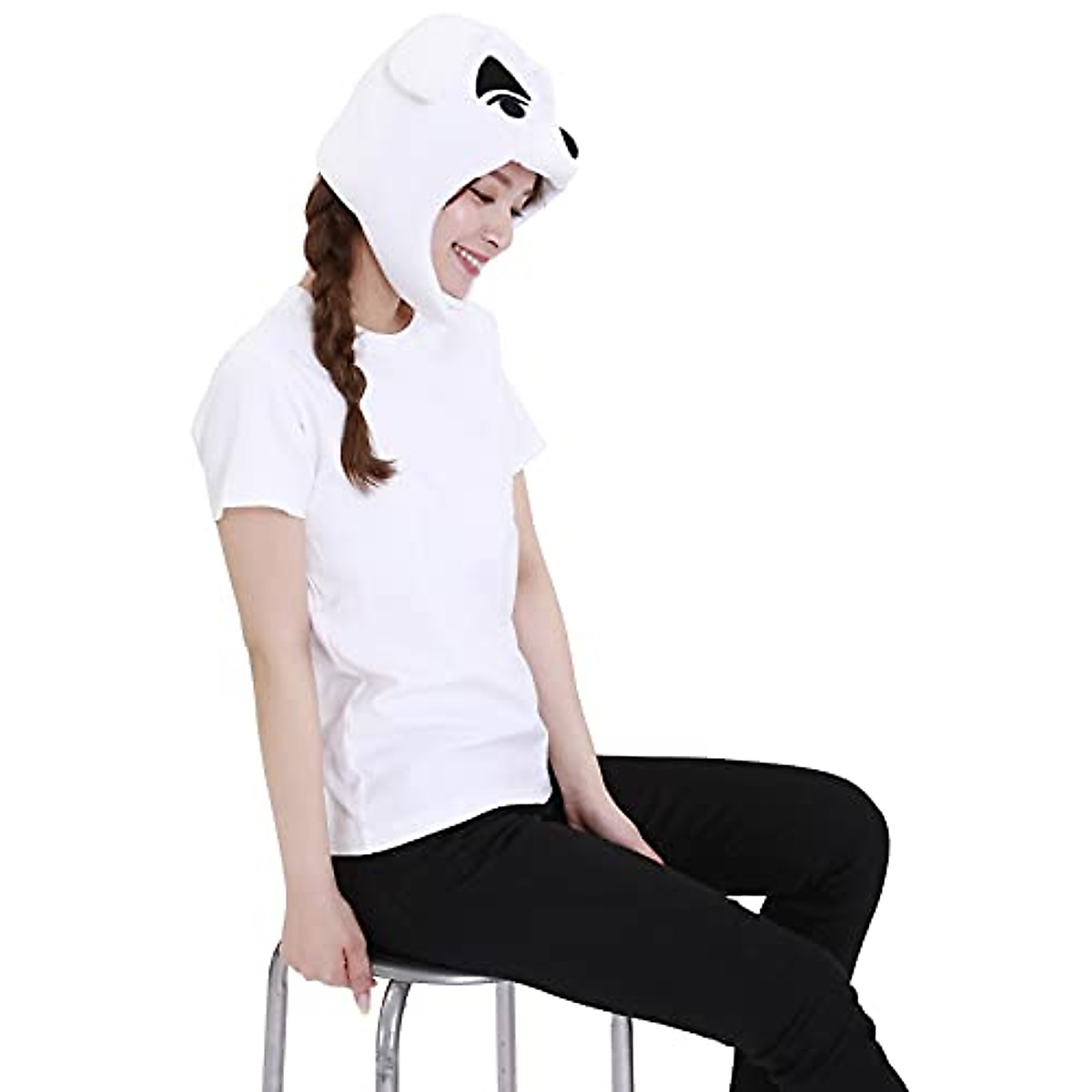 SAZAC Kigurumi Hat - Animal Crossing K.K Slider - Cozy Costume Beanie Cap - Adult Size