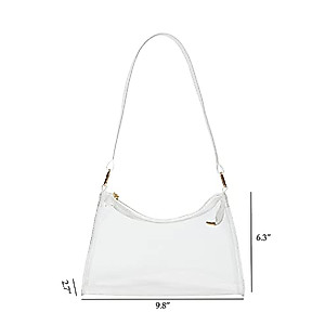 Lackycc Clear Crossbody Bag Shoulder Handbag,Clear Purses for Women Cute Clutch Small Clear Purse Bag Stadium Approved for concerts,