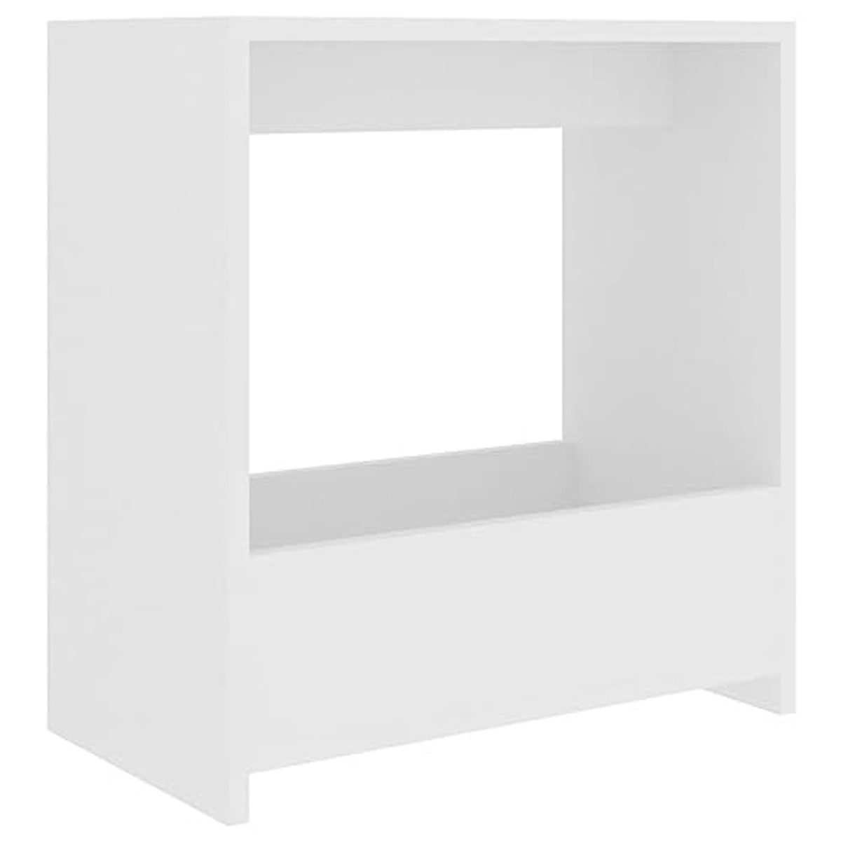 Side Table White 19.7"x10.2"x19.7" Engineered Wood Stylish End Table for Any Space Chic End Table for Modern Homes