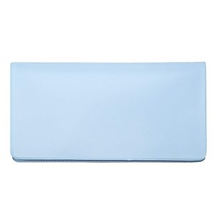 Baby Blue Vinyl Checkbook Cover, Top Tear Personal Vinyl Checkbook Cover