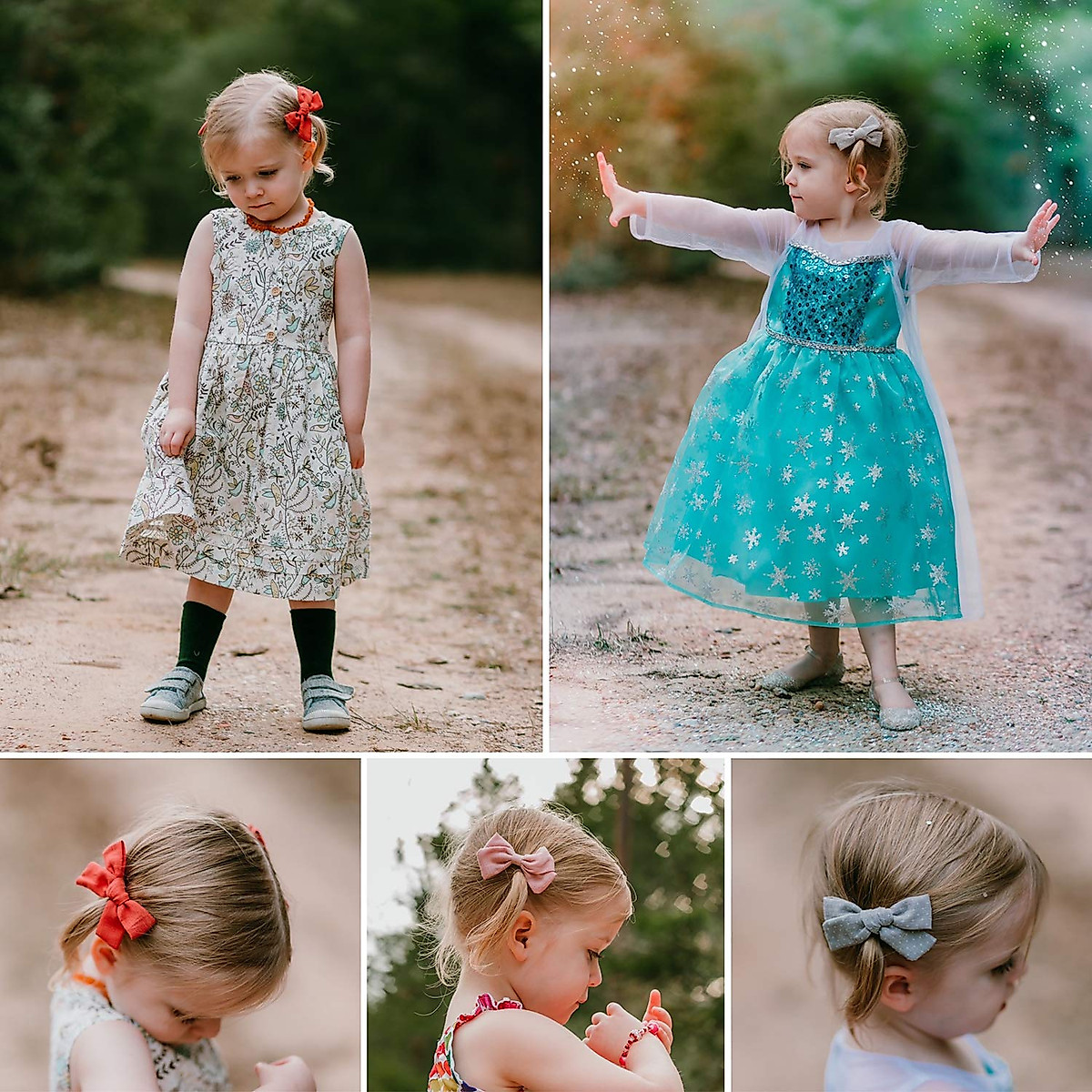 Baby Girl Hair Bow Clips Barrettes, Assorted Hair Accessories Alligator Clip for Little Girls Toddler Kids Teens