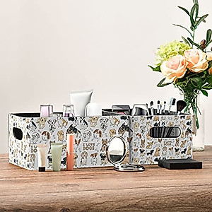 Kcldeci Breeds Drawn Dogs Storage Bins Baskets for Organizing, Sturdy Storage Basket Foldable Storage Baskets for Shelves Closet Nursery Toy